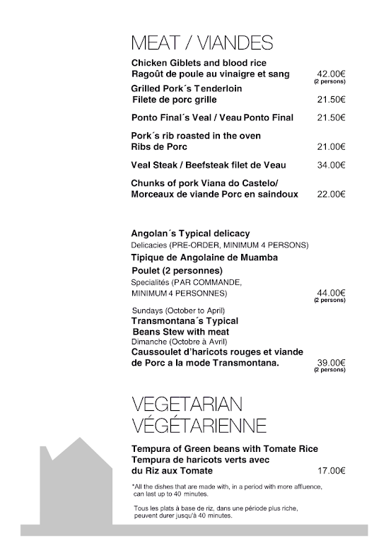 Ponto Final Restaurant Menu | Waterside Dining in Almada, Portugal